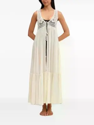 TWINSET Crochet-knit Midi Beach Dress