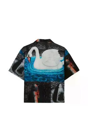 BRAIN DEAD Graphic Print Short Sleeve Shirt