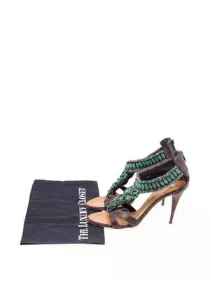 GIUSEPPE ZANOTTI Crystal Embellished Ankle Strap Sandals