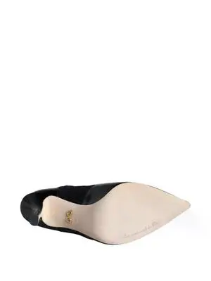 Dolce & Gabbana Patent-leather Ribbed-knit Ankle Boots