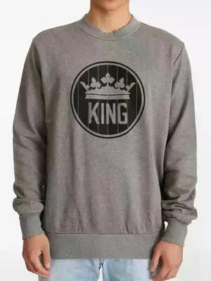 Dolce & Gabbana Crew Neck Sweatshirt With Crown Print
