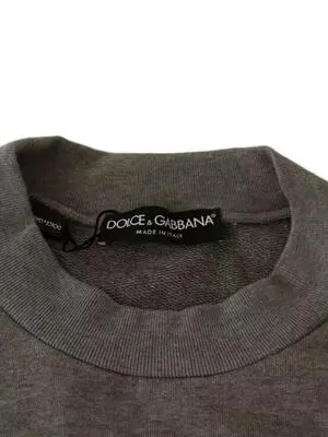 Dolce & Gabbana Crew Neck Sweatshirt With Crown Print