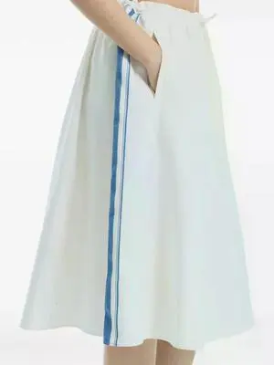 LOW CLASSIC Stripe Detail Drawstring Midi Skirt