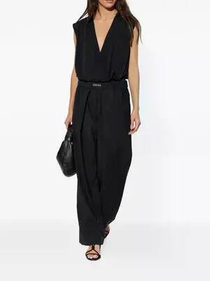 GESTUZ Wrap-style Bodysuit - Black