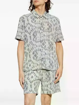 SAMSOE SAMSOE Sakvist Snake-print Shirt - Neutrals