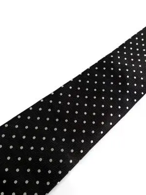 TOM FORD Polka-dot Silk Neck Tie - Black