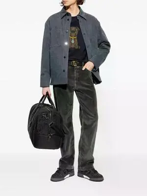 Fendi Corduroy Ff-logo Trousers