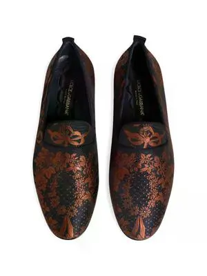 Dolce & Gabbana Floral Jacquard Loafers