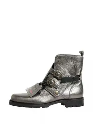 Dolce & Gabbana Metallic Buckle Ankle Boots