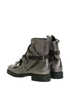 Dolce & Gabbana Metallic Buckle Ankle Boots