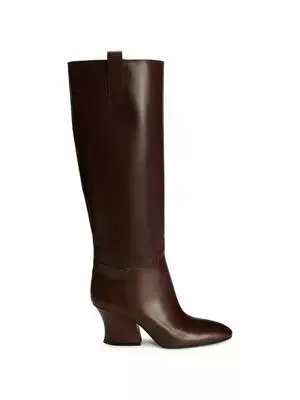 JIL SANDER Block-heel Leather Boots