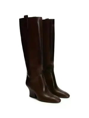 JIL SANDER Block-heel Leather Boots