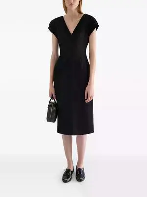 JIL SANDER V-neck Wool Dress