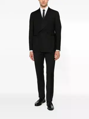 Tagliatore Black Wash Pants For Men