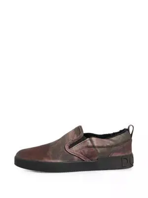 Dolce & Gabbana Abstract Print Slip-on Sneakers