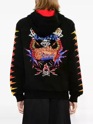 Philipp Plein Embellished Graphic Print Hoodie