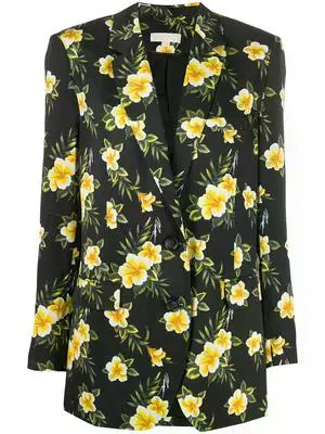 Michael Kors Single-breasted Floral Blazer - Black