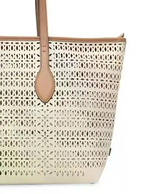 GIANNI CHIARINI GIANNI CHIARINI Mashup Laser-Cut Tote Bag Neutrals