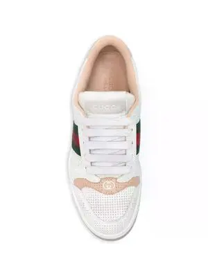 Gucci Leather Re-web Sneakers