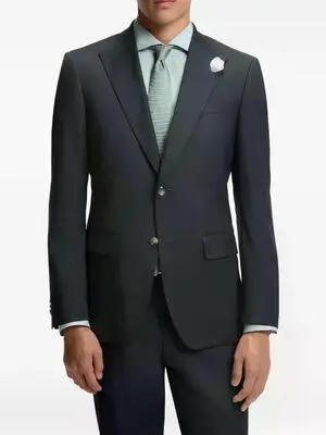 BOSS Mélange Peak-lapel Jacket - Green