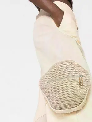 Off-White Beige Cotton Paneled Cargo Trousers