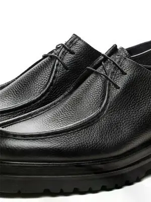 POCHE PARIS Textured Leather Loafers