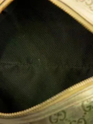 Gucci Metallic Gg Embossed Cosmetic Pouch
