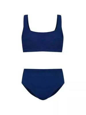 Hunza G Patricia Crinkle-effect Bikini - Blue