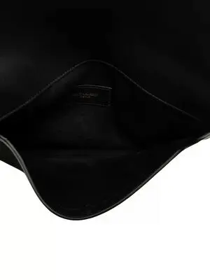 Saint Laurent Canvas Uptown Pouch Clutch Bag - Black
