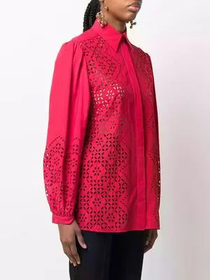 Alberta Ferretti Embroidered Cotton-blend Shirt