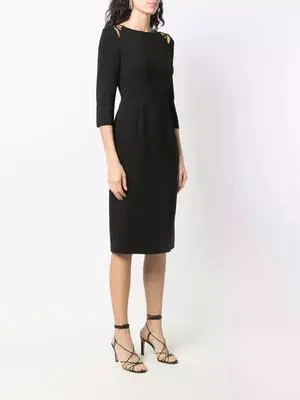 Alberta Ferretti Crepe Cut-out Shift Dress