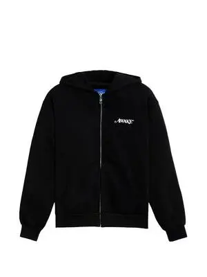 AWAKE NY Logo Print Zip-up Hoodie