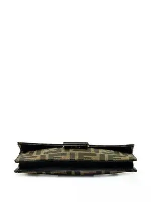 Fendi Zucca Canvas Baguette Pouch Crossbody Bag - Brown