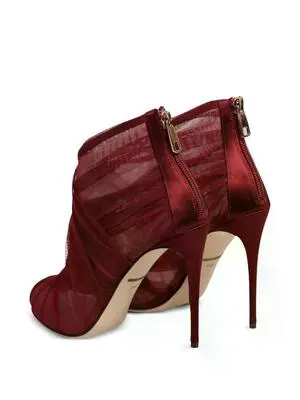 Dolce & Gabbana Ruched Tulle Ankle Boots