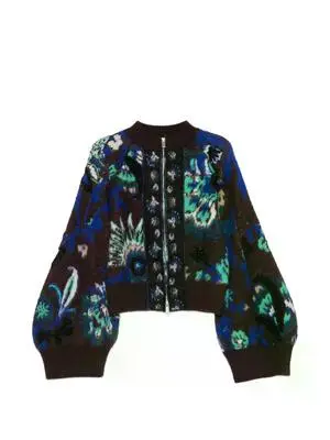 Sacai Floral Print Embroidered Jacket