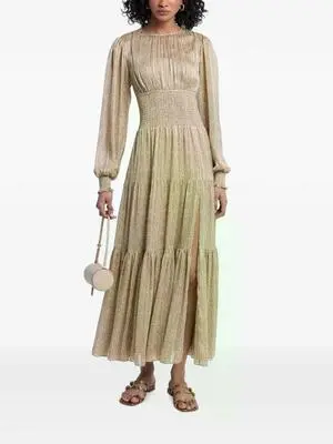 Michael Kors Smocked Tiered Midi Dress