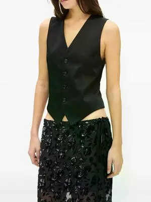 ANN DEMEULEMEESTER Button-up Satin Waistcoat