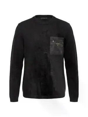 Prada Logo-plaque Pocket Sweater