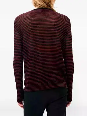ANN DEMEULEMEESTER Striped Wool Long-sleeve Top