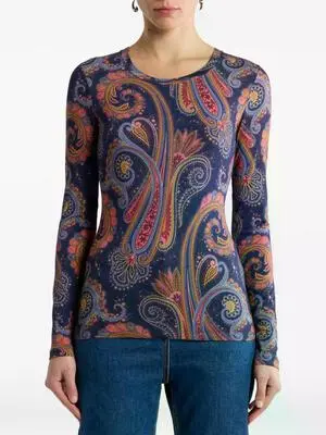 Etro Jersey Sweater With Paisley Motif