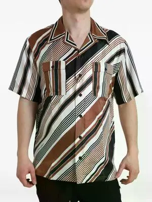 Dolce & Gabbana Diagonal-striped Silk Shirt