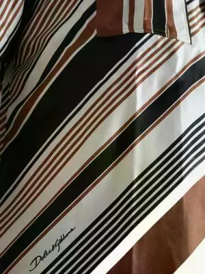 Dolce & Gabbana Diagonal-striped Silk Shirt