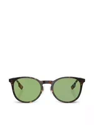 Burberry Tortoiseshell-effect Round-frame Sunglasses - Brown