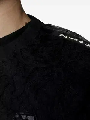 Dolce & Gabbana Floral-lace T-shirt