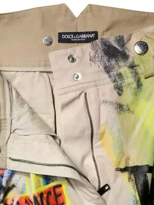 Dolce & Gabbana Graffiti Print Bermuda Shorts