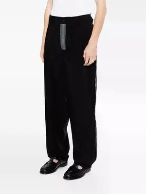 Yohji Yamamoto Embroidered Suspenders Trousers