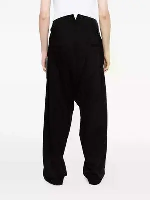Yohji Yamamoto Embroidered Suspenders Trousers