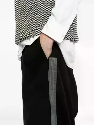Yohji Yamamoto Embroidered Suspenders Trousers