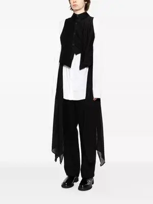 Yohji Yamamoto Layered Asymmetric-hem Waistcoat