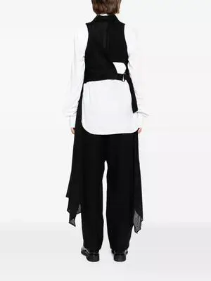 Yohji Yamamoto Layered Asymmetric-hem Waistcoat